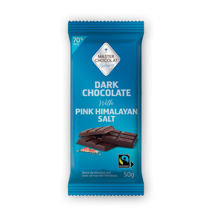 Dark 70% Chocolate Bar with Pink Himalayan Salt – Master Chocolat
